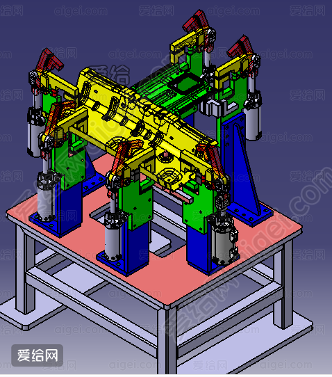 白车身焊接夹具(BIW WELDING FIXTURE)_catia - 3d模型 - 爱给网