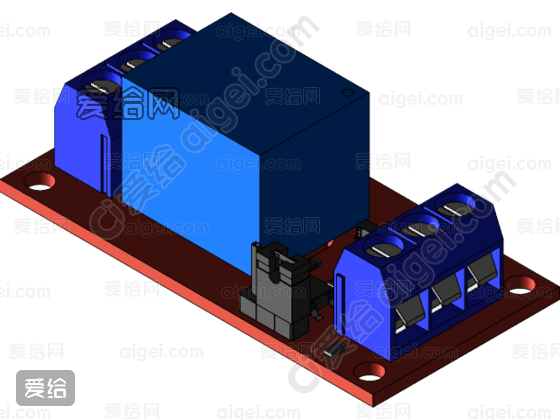 5V继电器模块(5V relay module)_stp - 3d模型 - 爱给网