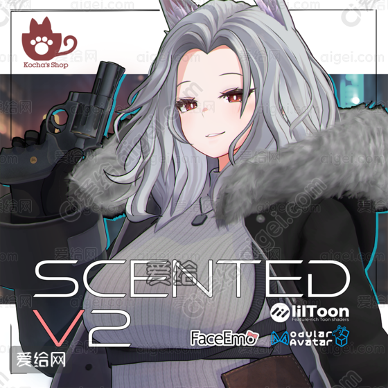 VRChat 银发御姐 女模 大灰狼系列模型 Scented_unity3d|fbx - 3d模型_免费下载 - 爱给网