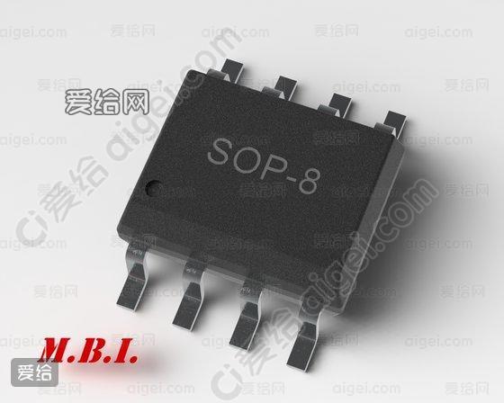 SOP－8 Package_stp - 3d模型 - 爱给网