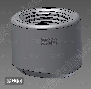 1 2 螺纹接头(1 2 THREADOLET FITTING)_inv - 3d模型 - 爱给网