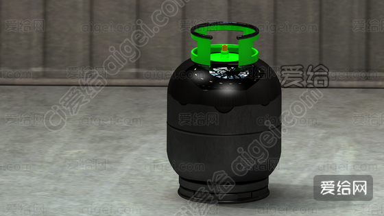 气瓶1(gas cylinder 1)_sw|stl|stp - 3d模型_免费下载 - 爱给网