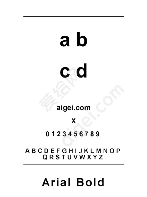 Arial粗体(Arial Bold) - 字体_ttf素材 免费下载 - 爱给网