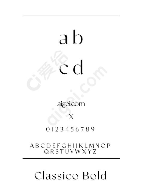 Classico粗体(Classico-Bold) - 字体_ttf素材 免费下载 - 爱给网