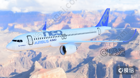 空客A320新(Airbus A320neo)_skp|obj|stp|iges - 3d模型_免费下载 - 爱给网