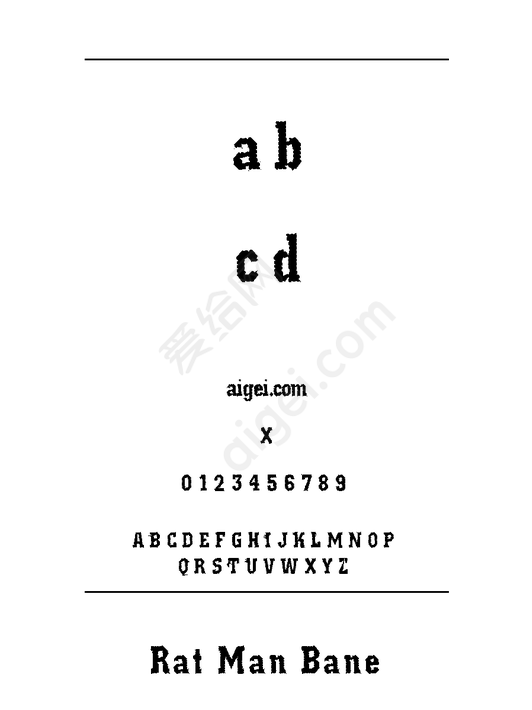 鼠人Bane(Rat Man Bane) - 字体_ttf素材 免费下载 - 爱给网