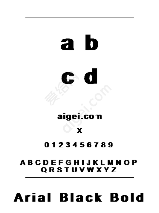 Arial黑色加粗(Arial Black Bold) - 字体_ttf素材 免费下载 - 爱给网