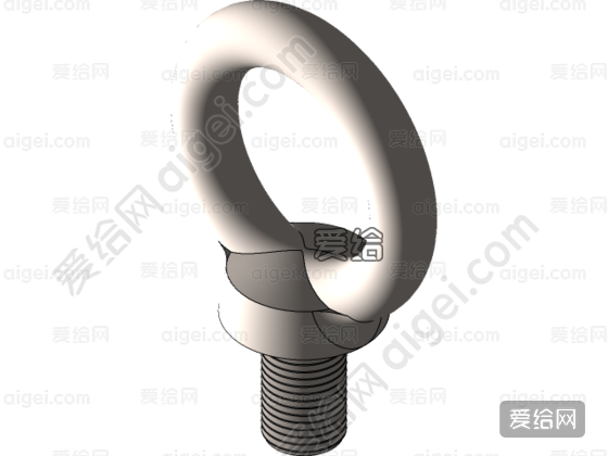 吊环螺栓M8(Eye Bolt M8)_sw - 3d模型 - 爱给网