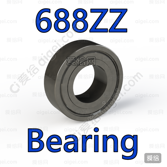 688ZZ轴承(688ZZ Bearing)_sw - 3d模型 - 爱给网