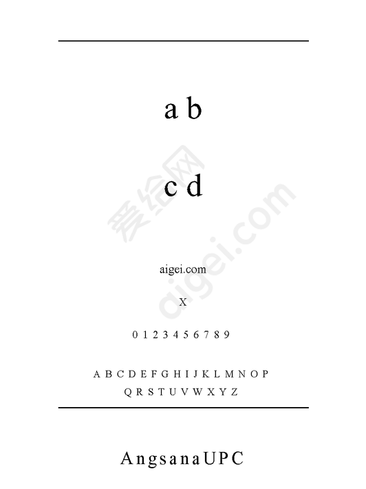 AngsanaUPC-字体 - 字体_ttf素材 免费下载 - 爱给网
