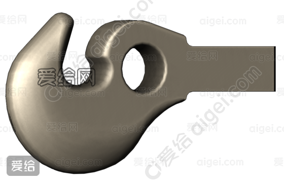 UIC钢轨钩825(Rail Hook UIC 825)_stp - 3d模型 - 爱给网