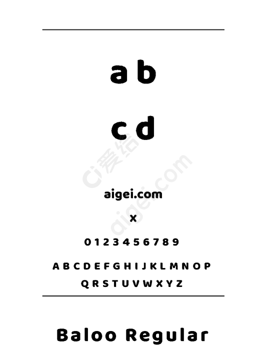 巴鲁常规(Baloo-Regular) - 字体_ttf素材 免费下载 - 爱给网